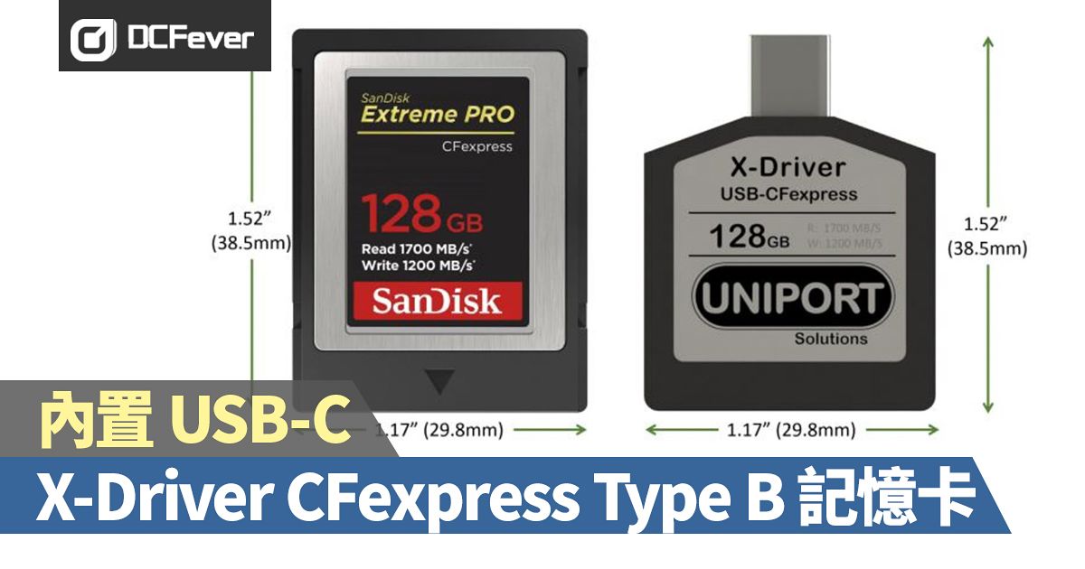 內置 USB-C：X-Driver CFexpress Type B 記憶卡變萬能插 - DCFever.com